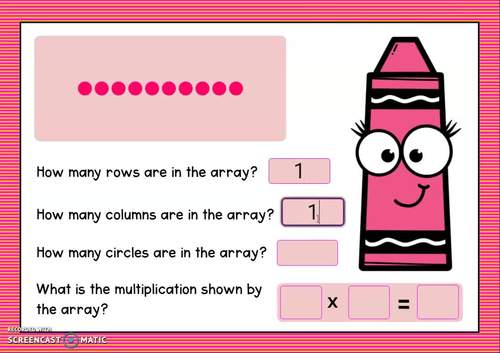 Array Multiplication Table 10 Boom Cards™ Distance Learning by Creating ...