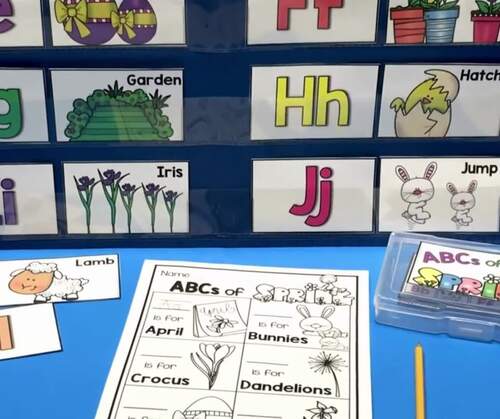Letter Names Sounds Spanish Kindergarten Literacy Center Spring ...