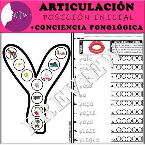 Articulación Posición Inicial y Conciencia Fonológica Articulation Spanish