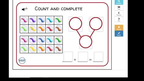 Composing and Decomposing Teen Numbers Part-part-whole Boom cards K.NBT.A.1