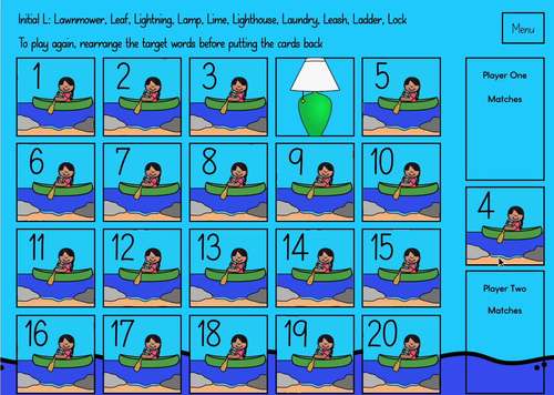 Digital Summer Beach Sports Articulation Memory Game by Jennie's Speech ...
