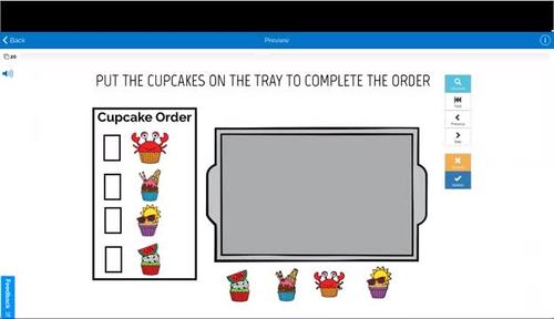 Summer Life Skills Math Counting and Inventory Cupcake Order Boom Cards™