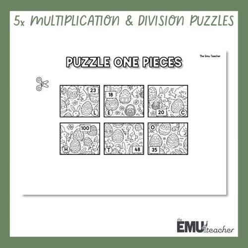 Easter Multiplication Division Escape Room Factor Multiple Divisibility ...