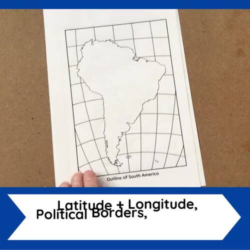 Montessori Geography: Continent of South America Map Building- Draw + Learn