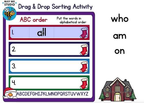 WINTER BREAK RESET SIGHT WORDS CHRISTMAS ABC ORDER KINDERGARTEN GAMES ...