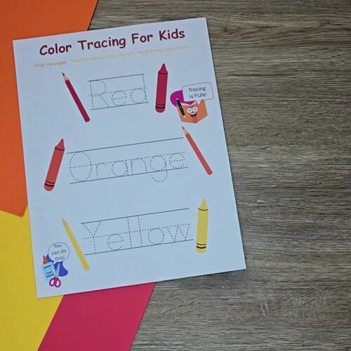 School Color Word Tracing Worksheets by HH Fun and Learning | TPT