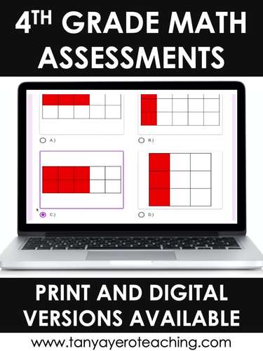 Distance Learning 4th Grade Math Digital Assessments Google Classroom