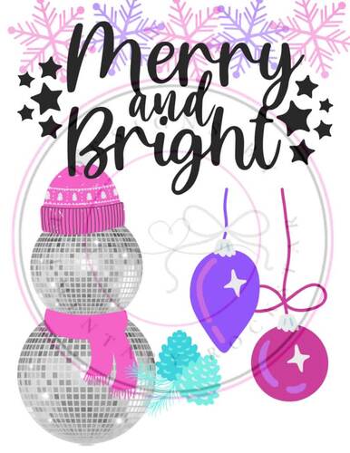 Bright and Festive Christmas Posters - Disco Ball Theme Bulletin Board