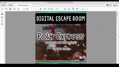 Polar Express Digital Escape Room by Katie Surly | TPT