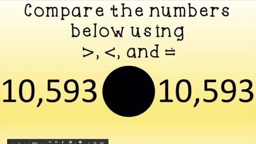 Comparing Whole Numbers Google Classroom™ Digital Flash Cards {4.NBT.2}