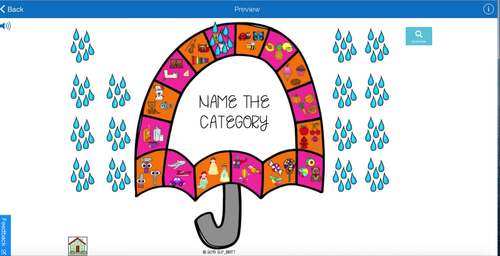 SPRING UMBRELLA & RAIN, DIGITAL BOOM CARDS, LANGUAGE by SLP Britt