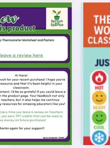 Feelings Thermometer: A Visual Tool for Emotional Check-Ins! (editable)