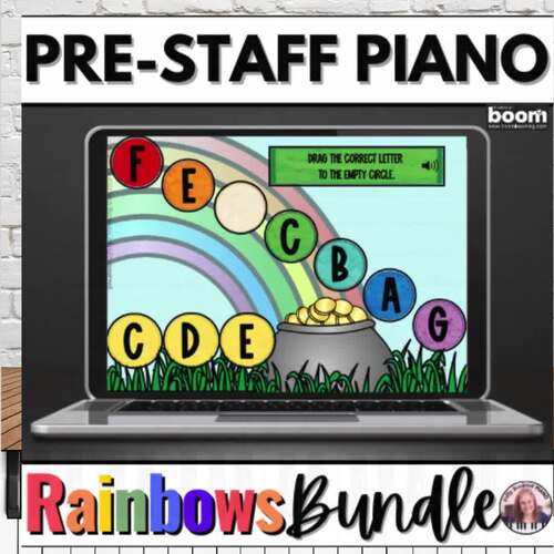 Pre-Staff Piano BOOM™ Cards BUNDLE - 5 Digital Activities for Beginning ...