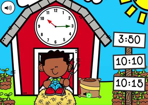 Telling Time | Nearest 5 Minutes | At the Farm (BOOM CARDS) by Tong Stevens Telling Time | Nearest 5 Minutes | At the Farm (BOOM CARDS) by Tong Stevens