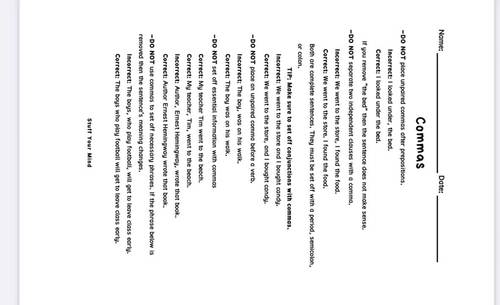 English ACT Prep Practice and Handouts BUNDLE by Stuff Your Mind