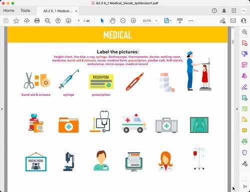 ESL Elementary Lessons: Medical Bundle by ESL Class Workshop | TPT