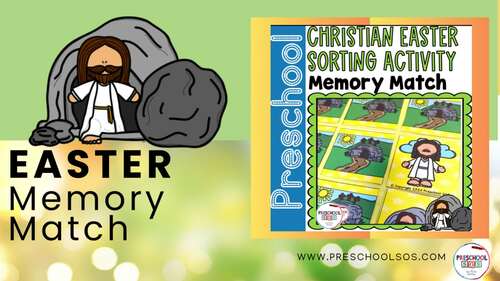 Christian Easter Preschool Activity - Easter Memory Match by Preschool SOS