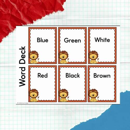 Color Word Recognition Game | Print & Play Phonics + Vocabulary for Pre ...