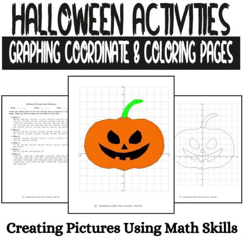 Drawing Funny Halloween Picture Using Coordinate Graphing, Plotting Points