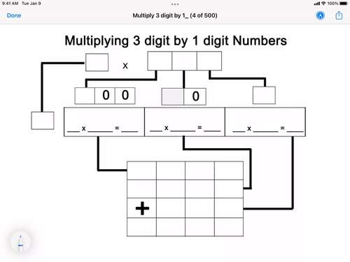 Ultimate Multiplication Color Coded Graphic Organizer Bundle Partial ...