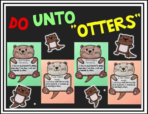 Do Unto Otters Manners Classroom Community Writing Craftivity Bulletin ...