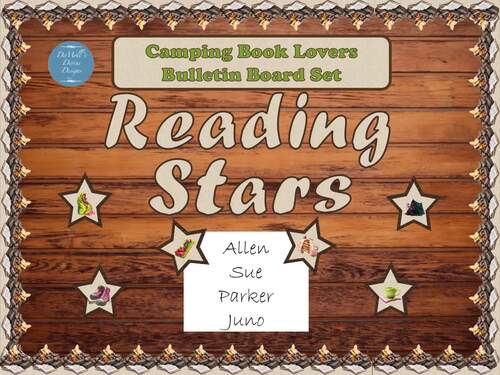 Camping Themed Book Lovers Bulletin Board Set: Borders, Letters, and ...