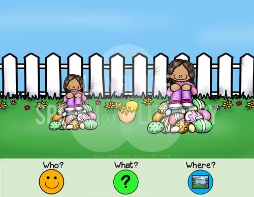 Spring Speech Therapy for Language, WH Question Visuals, Expanding ...