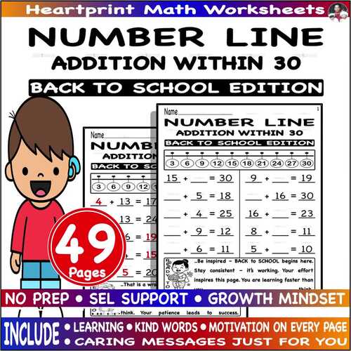 Addition printable number lines to 30 Addition Worksheet Set Step - BTS ...