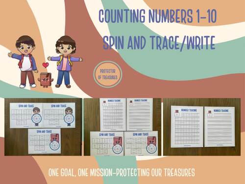 Dollar Deals! Tracing Numbers to 10 with Spin and Trace Game ...