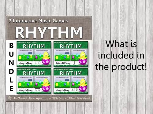 Spring Music | Interactive Rhythm Games Bundle {Who's Hatching} | TPT