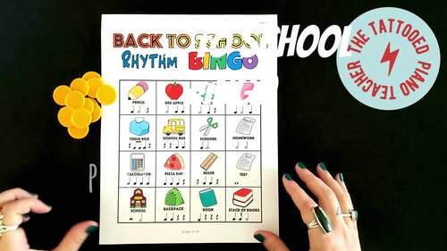 Back to School Rhythm Bingo | Music Game for Beginners (Note Values)