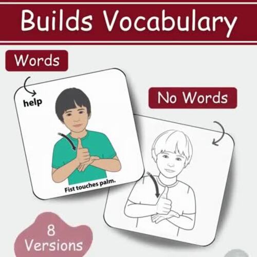 Basic Words Sign Language Flashcards - ASL by ASL Teaching Resources