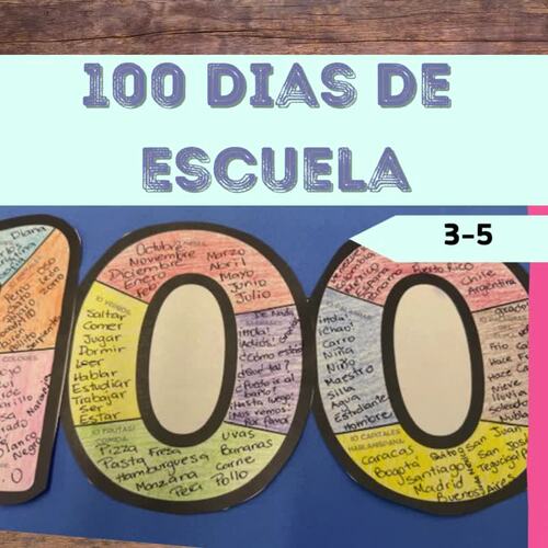 100 días de Escuela 100 days of School in Spanish Writing and Craft ...