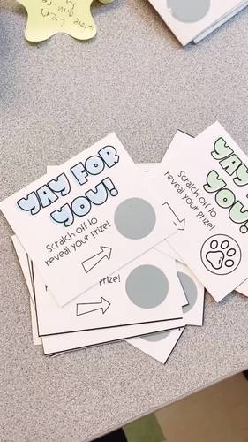 Behavior Management Scratch Off Reward Cards for Positive Reinforcement