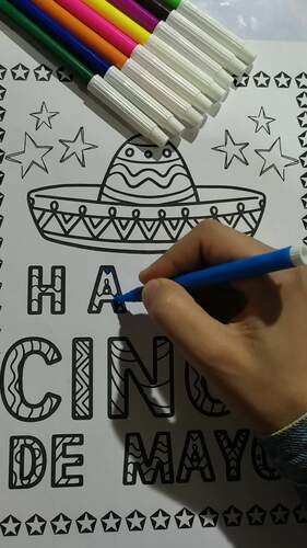 Cinco De Mayo Coloring Pages - Mexican Fiesta Coloring Pages by Learn ...