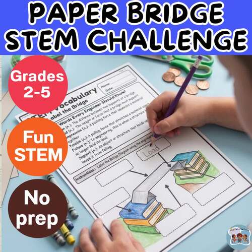 STEM Paper Bridge Project | Hands-on Engineering Activity by The Fun ...
