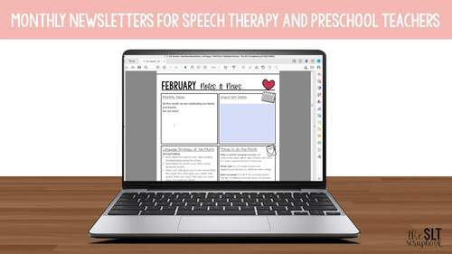 Monthly Newsletters for Speech Therapy and Preschool Teachers ...