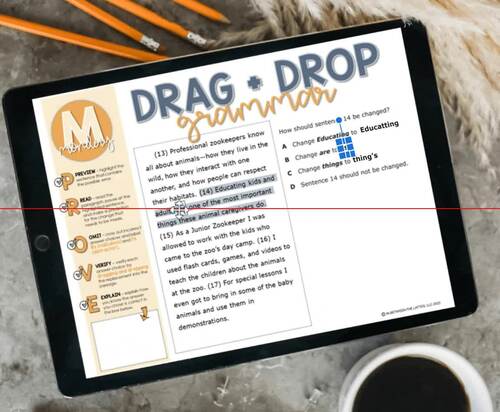 BUNDLE 10+WEEKS Grammar Revising and Editing Drag and Drop Warm-ups ...