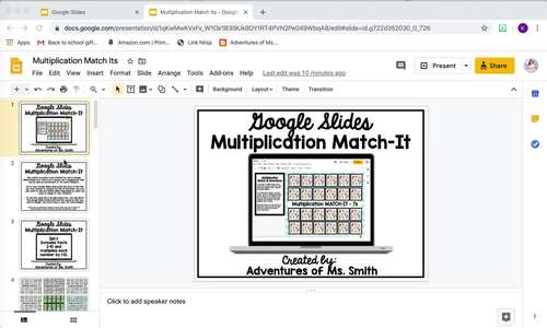 Multiplication Match-It Using Google Slides (Digital Learning) | TPT
