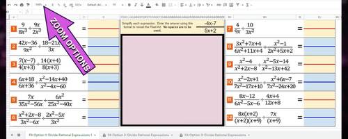 PIXEL ART: Divide Rational Expressions DISTANCE LEARNING | TPT