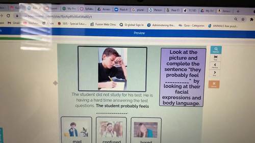 Facial Expressions Boom Card by Speechie Worksheet Station | TpT