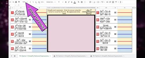 PIXEL ART: Simplify Rational Expressions DISTANCE LEARNING | TPT