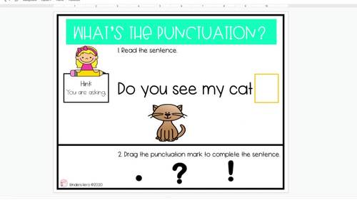 Punctuation for Google Slides Distance Learning by Kinders Hero | TPT