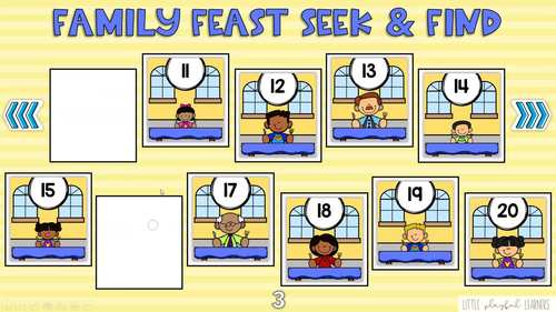 Numbers Seek & Find Digital Game: Family Feast by Little Playful Learners