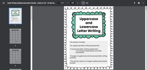 "No Prep" Reading Intervention Bundle Letter Writing & ID | TpT