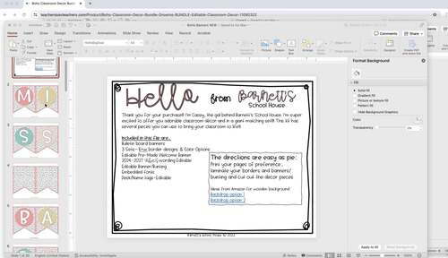 Editable Boho Banners and Borders and Extras- Easy to Print & Premade ...