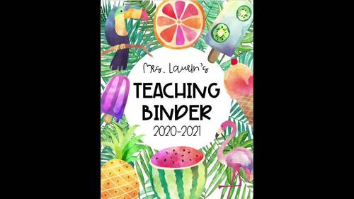 TROPICAL DECOR TEACHER BINDER & PLANNER (EDITABLE) by Live2Learn with ...