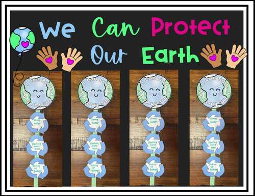 Earth Day Craft Simple Writing Bulletin Board Idea by Inside Inspiration