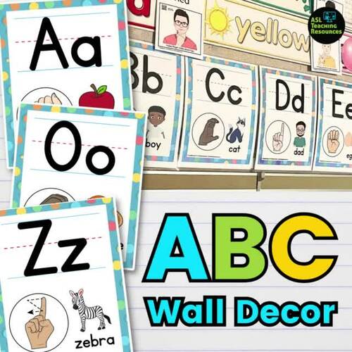 Mega Polka Dot Classroom Decor Bundle Sign Language Polka Dot Themed ...