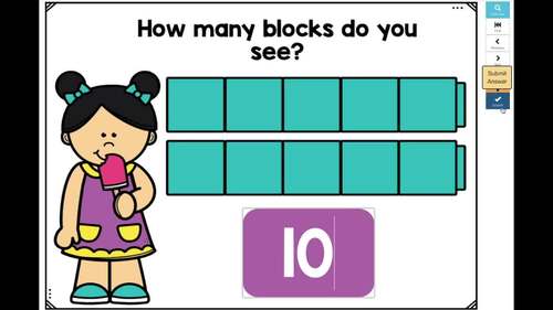 Boom Card Digital Counting Objects to 10 English by Recursos Arcoiris